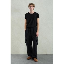 Harem-Hose mit Struktur und weitem Bein