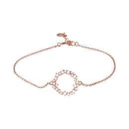 Luxenter 925 Sterling Silber Armband mit gl&auml;nzenden Zirkonia in 18K Ros&eacute;gold - Thilak