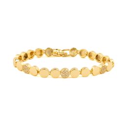 Luxenter Armband aus funkelnden Zirkonia, veredelt mit 18 Karat Gelbgold &ndash; Sywi