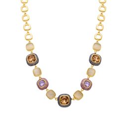Luxenter Multicolour Zirkonia Halskette aus 18k Gelbgold - Drogolo