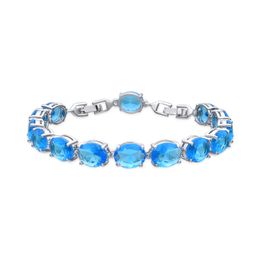 Luxenter Armband in Silberausf&uuml;hrung mit Aquamarin-Zirkonia &ndash; Nou
