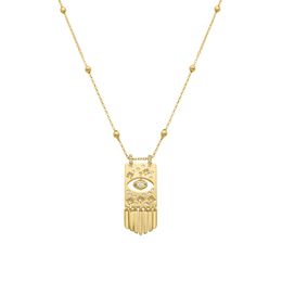 Luxenter Brillant-Zirkonia-Halskette aus 18k Gelbgold - Sufariz