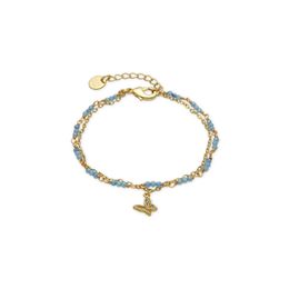 Luxenter Armband mit blauem Kristall 18k goldfarben - Zinli