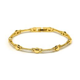 Luxenter Armband mit funkelnden Zirkonia-Steinen, 18 Karat Gelbgold-Finish &ndash; Rarix