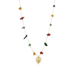 Luxenter Multicolour Zirkonia Halskette aus 18K Gelbgold - Ilonda