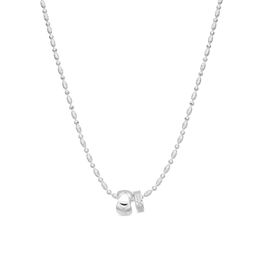 Luxenter Gl&auml;nzende Zirkonia-Halskette Silberfinish &ndash; Laino
