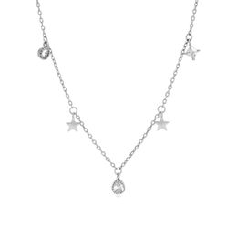 Luxenter Sterling Silber 925 Halskette mit rhodinierten Zirkonia - Stern