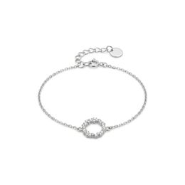 Luxenter Armreif, 925 Sterling Silber Thilak und gl&auml;nzender Zirkonia mit rhodinierter Oberfl&auml;che