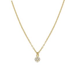 Luxenter-Halskette aus 925er Sterlingsilber und Brillant-Zirkonia in 18k Gelbgold - Oris