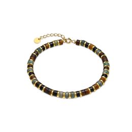 Luxenter Armband aus 925er Sterlingsilber und Tigerauge in 18k Goldoptik - Ryhu