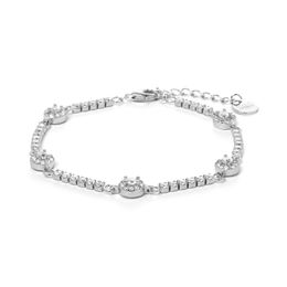 Luxenter 925 Sterling Silber Armband mit rhodiniertem Brillant Zirkonia - Daimas