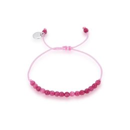 Luxenter 925 Sterling Silber Armreif mit rhodinierter Fuchsia Jade - Aquisa
