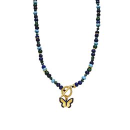 Luxenter Halskette mit nat&uuml;rlichem Lapislazuli 18k Gold Finish - Arru