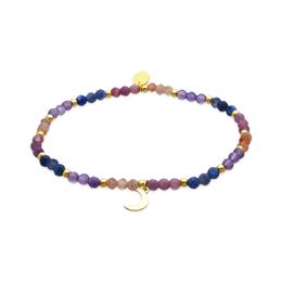 Luxenter 925 Sterlingsilber und mehrfarbiges Kristallarmband in 18 Karat Gold - Linshu
