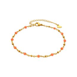 Luxenter-Armband aus Metalllegierung und orangelackiert, lackiert in 18-karat-Gelbgold &ndash; Basor