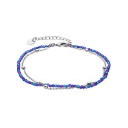 Luxenter Armband mit violettem Kristall in Silberoptik - Miwa