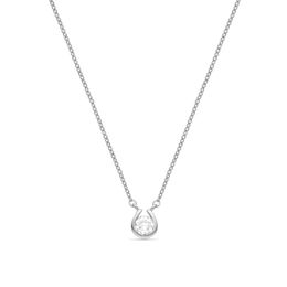 Luxenter Rhodium plattierte Brillant Zirkonia Halskette - Ceol