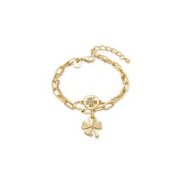 Luxenter Armband aus 18K Gelbgold plattiertem Brillant Zirkonia - Blume