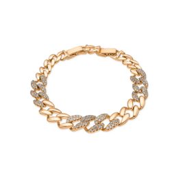 Luxenter Armband mit 18-kar&auml;tiger Gelbgold-Finish und funkelnden Zirkonia-Steinen &ndash; Silda