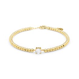 Luxenter 925 Sterling Silber Armband mit gl&auml;nzenden Zirkonia in 18K Gelbgold - Ruza