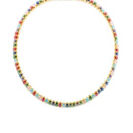 Luxenter Halskette mit mehrfarbigem Kristall 18k goldfarben - Nex