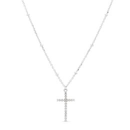 Luxenter Halskette, 925 Sterling Silber Robbeorn und gl&auml;nzend rhodinierte Zirkonia