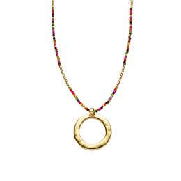 Luxenter Halskette mit rosafarbenem Kristall in 18k Gold - Miota