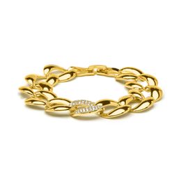 Luxenter Armband mit funkelnden Zirkonia-Steinen, 18 Karat Gelbgold-Finish &ndash; Shinthi