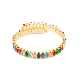 Luxenter Armband mit mehrfarbigem Kristall 18k goldfarben - Nex