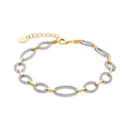 Luxenter Armband aus 925er Sterlingsilber und Zirkonia mit 18-kar&auml;tiger Goldbeschichtung &ndash; Phinthe