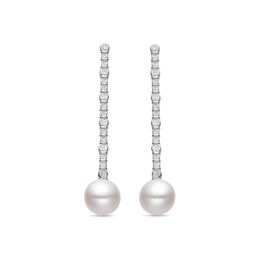 Luxenter 925 Ohrringe aus Sterlingsilber und wei&szlig;em Perlmutt mit Rhodium-Finish &ndash; Nibar