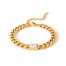 Luxenter Armband aus Zirkonia mit 18 Karat Gelbgold-Finish &ndash; Baelah