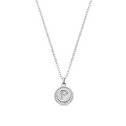 Luxenter Rhodium plattierte Brillant-Zirkonia Halskette - Alphabet