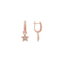 Luxenter Alloy Metal und Brilliant Zirconia Ohrringe in 18 Karat Ros&eacute;gold - Maliard