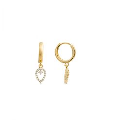 Luxenter Ohrringe aus 18k Gelbgold mit funkelnden Zirkonen - Sarath