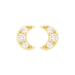 Luxenter Ohrringe aus 925 Sterling Silber und Brillant Zirkonia in 18k Gelbgold - Luna