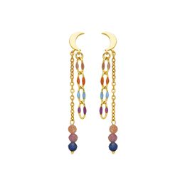 Luxenter Ohrringe aus 925er Sterlingsilber und mehrfarbigem Kristall mit 18k Gold Finish - Liesi