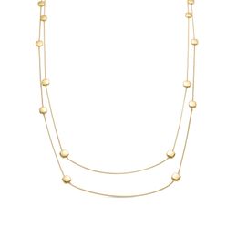 Luxenter wei&szlig;er Perlencollier aus 18K Gelbgold - Tislain