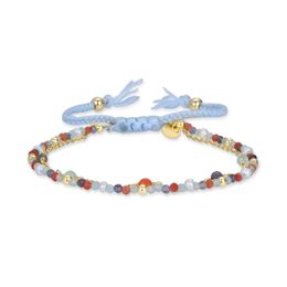 Luxenter Sterling Silber 925 Armband mit Pastellgr&uuml;nem Hydrothermalquarz in 18K Gelbgold - Asvorg