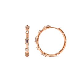 Luxenter Ohrringe aus Zirkonia mit Brillantschliff und 18 Karat Gelbgold-Finish &ndash; Nemako