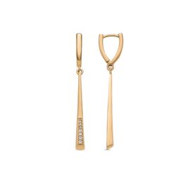 Luxenter Ohrringe mit 18-kar&auml;tiger Gelbgold-Finish und Brillantstrass &ndash; Inneth