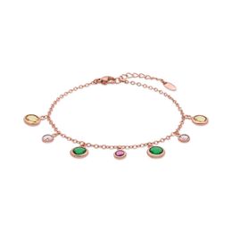 Luxenter-Armband aus Metalllegierung und mehrfarbigem Zirkonia, gefertigt in 18-karat-Ros&eacute;gold - Huis