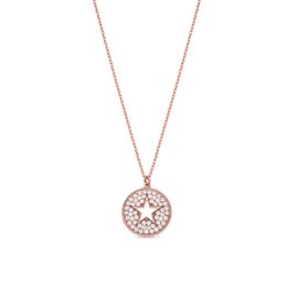 Luxenter-Halskette aus brillantem Metall und Zirkonia-Legierung, verarbeitet in 18-karat-Ros&eacute;gold &ndash; Lypil