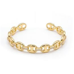 Luxenter-Armband aus Legierungsmetall und Brilliant Zirconia, gefertigt in 18-karat-Gelbgold &ndash; Hidgi