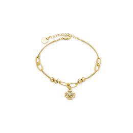 Luxuri&ouml;ses Armband aus gl&auml;nzenden Zirkonen in 18 Karat Gelbgold - Wilya