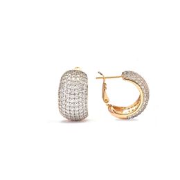 Luxenter Ohrringe mit Brillanz-Zirkonia, 18 Karat Gelbgold-Finish &ndash; Garda