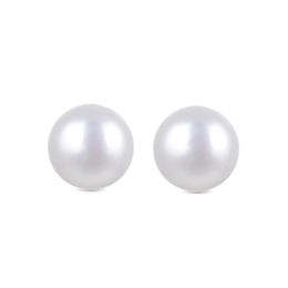 Luxenter 925 Sterling Silber Ohrringe mit wei&szlig;er rhodinierter Perle - Basic
