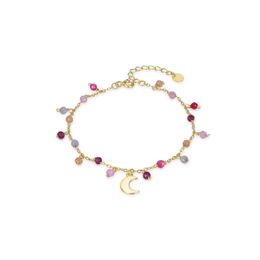 Luxenter Sterling Silber 925 Armband mit Multicolour Kristall in 18K Gelbgold - Tryx