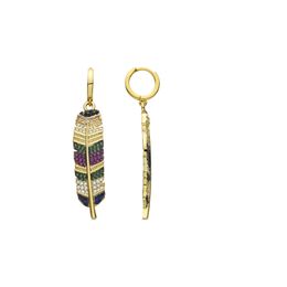 Luxenter Multicolour Zirkonia Ohrringe aus 18k Gelbgold - Muisem