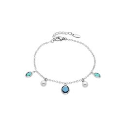Luxenter-Armband aus Metalllegierung und wei&szlig;er Perl-Rhodium-Finish &ndash; Sewi